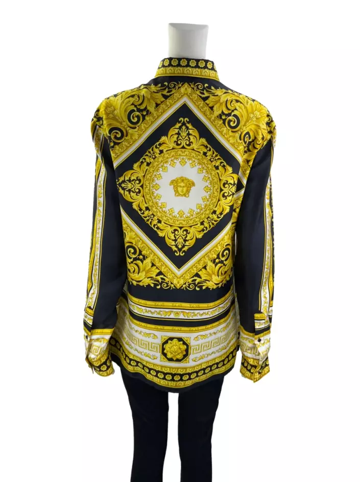 Camisa Versace Seda Barroco - CFAP3 Original | Etiqueta Única