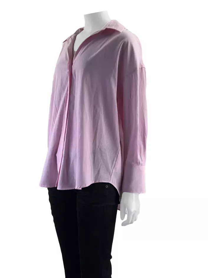 Camisa Zara Tecido Rosa - CTZ80 Original - | Etiqueta Única