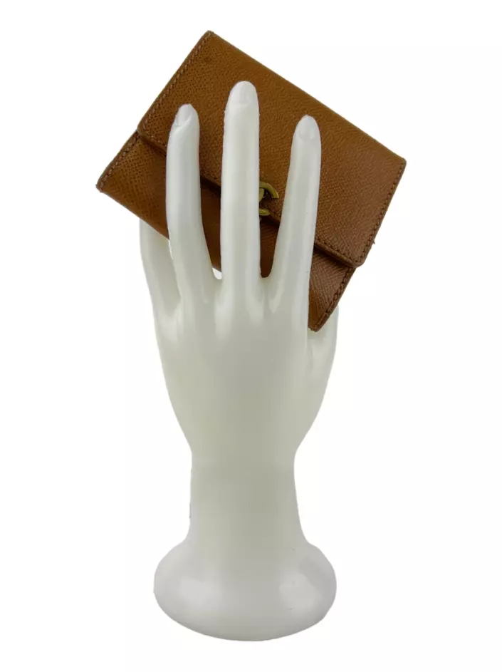 Carteira Chanel Vintage Couro Marrom Original - CBN111 | Etiqueta Única