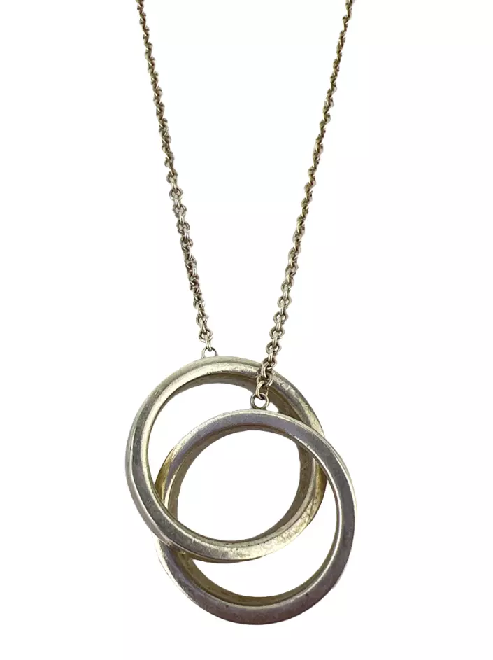 Colar Tiffany & Co 1837 Interlocking Circles Prata Original - COL40 | Etiqueta Única