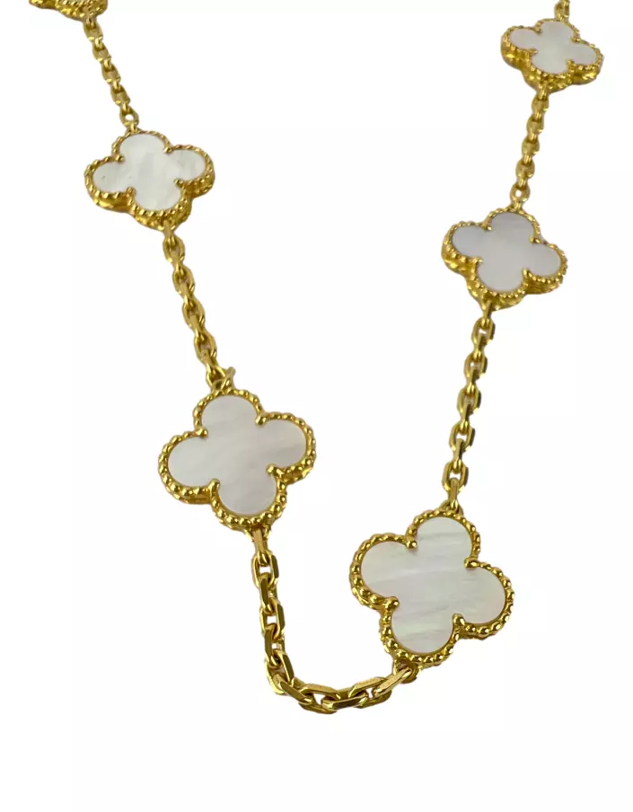 Colar Van Cleef & Arpels Vintage Alhambra 10 Motivos Dourado - AJF148 ...