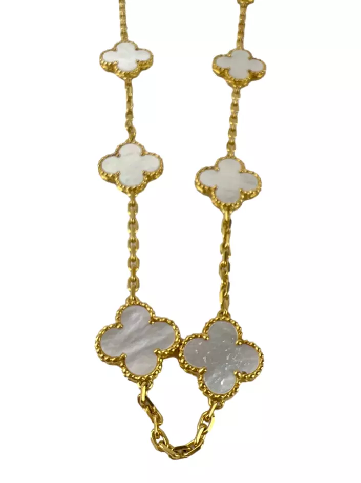 Colar Van Cleef & Arpels Vintage Alhambra 20 motivos Dourado Original ...