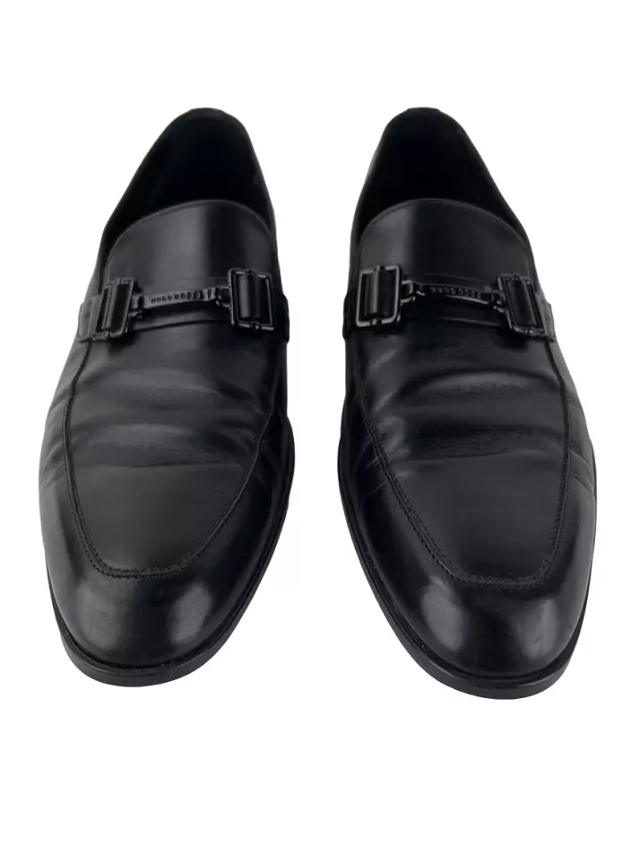 Loafer Hugo Boss Couro Preto Original - | Etiqueta Única