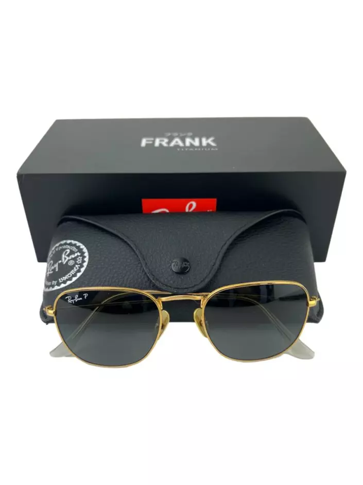 Óculos de Sol Ray-Ban Frank Titanium Dourado - LHG11 Original ...
