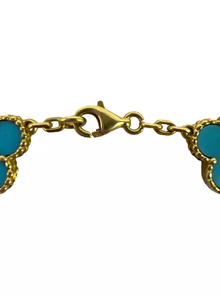 Pulseira Van Cleef & Arpels Vintage Alhamba Azul Original - | Etiqueta ...