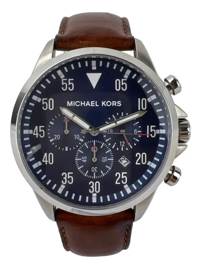 Relógio Michael Kors MK8362 Gage Couro Marrom - CEJT6 Original ...