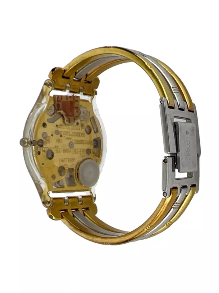 Relógio Swatch AG2004 Quartzo Dourado Original - AEOQ1 | Etiqueta Única