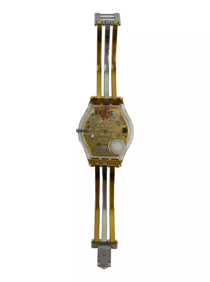 Relógio Swatch AG2004 Quartzo Dourado Original - AEOQ1 | Etiqueta Única