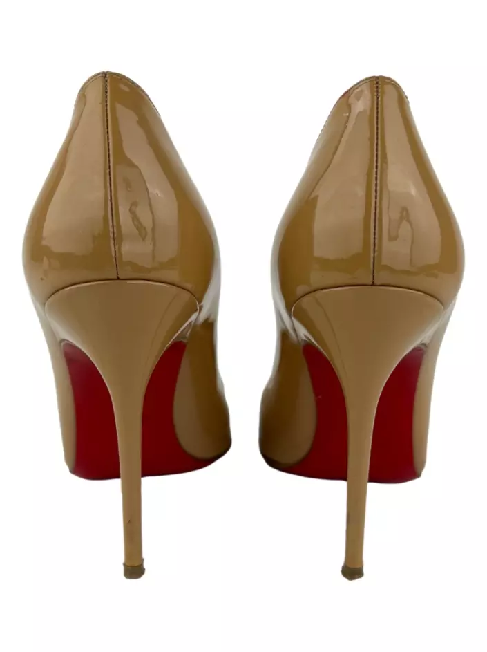 Sapato de Salto Christian Louboutin So Kate 100 Verniz Bege Original ...