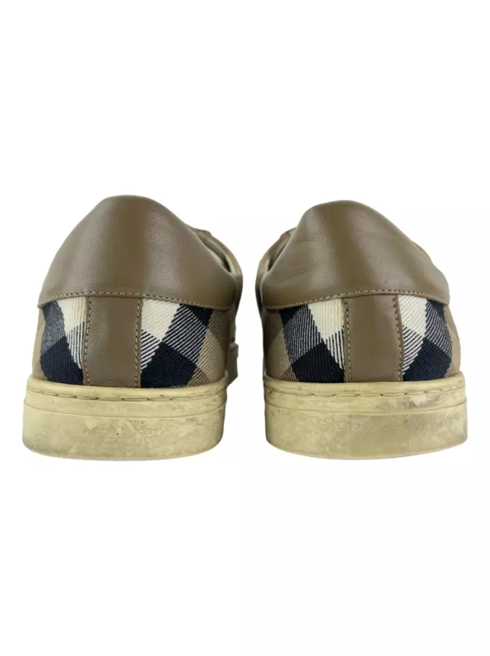 Tênis Burberry Housecheck Canvas Marrom Original - | Etiqueta Única
