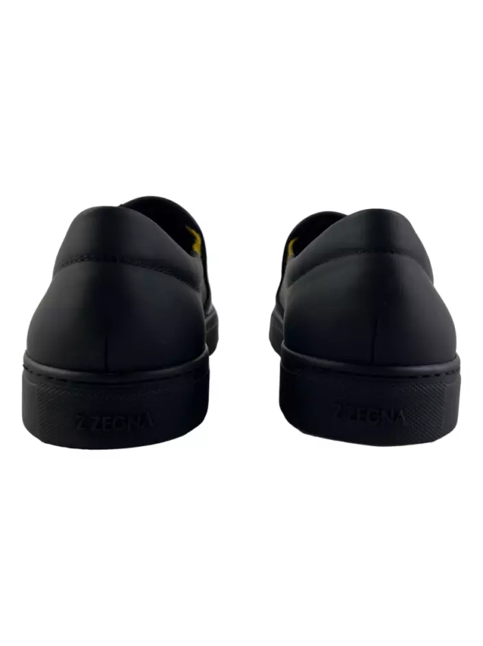 Tênis Ermenegildo Zegna Slip On Preto Original - SAV69 | Etiqueta Única