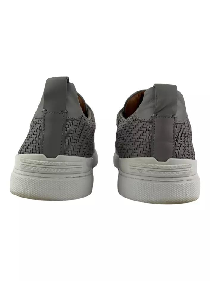 Tênis Ermenegildo Zegna Triple Stitch Cinza Original - | Etiqueta Única
