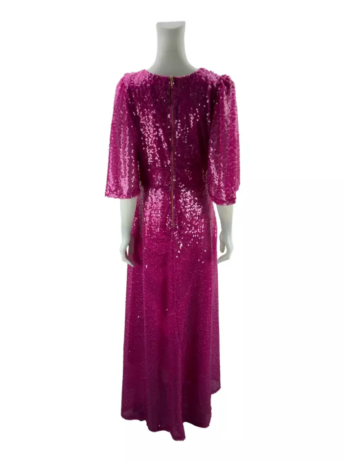 Vestido de Festa Ave Rara Longo Paetê Cristal Pink Original - AHDP3 | Etiqueta Única