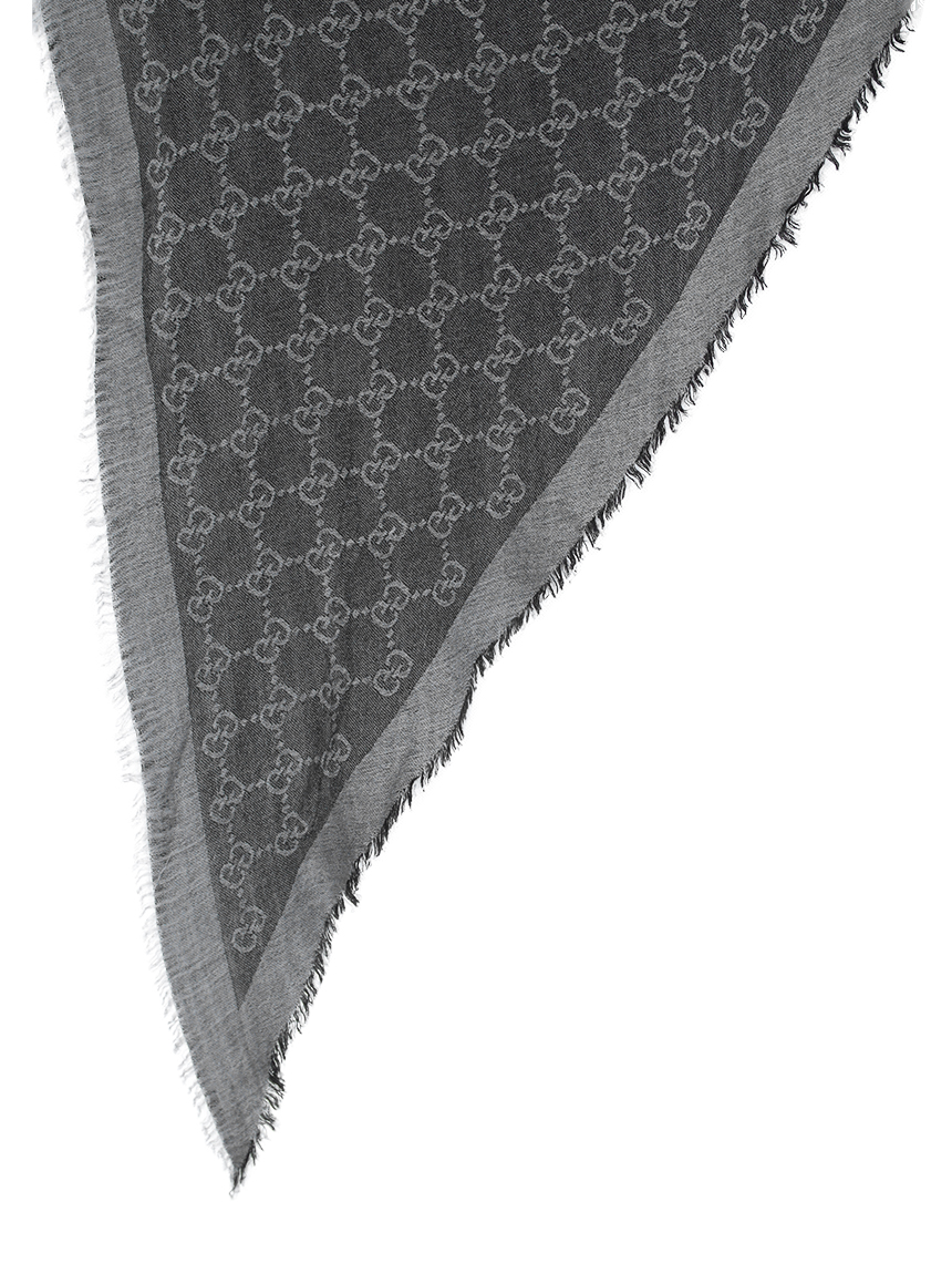 Xale Gucci Tecido Cinza Original - HII239 | Etiqueta Única